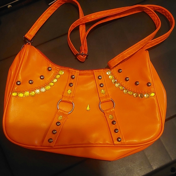 Hand Crafted | Bags | Tangerine Orange Medium Hand Craft Bag Golden ...